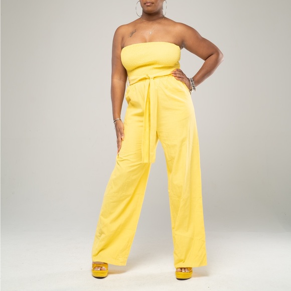 Pants & Jumpsuits | Yellow Jumpsuit | Poshmark